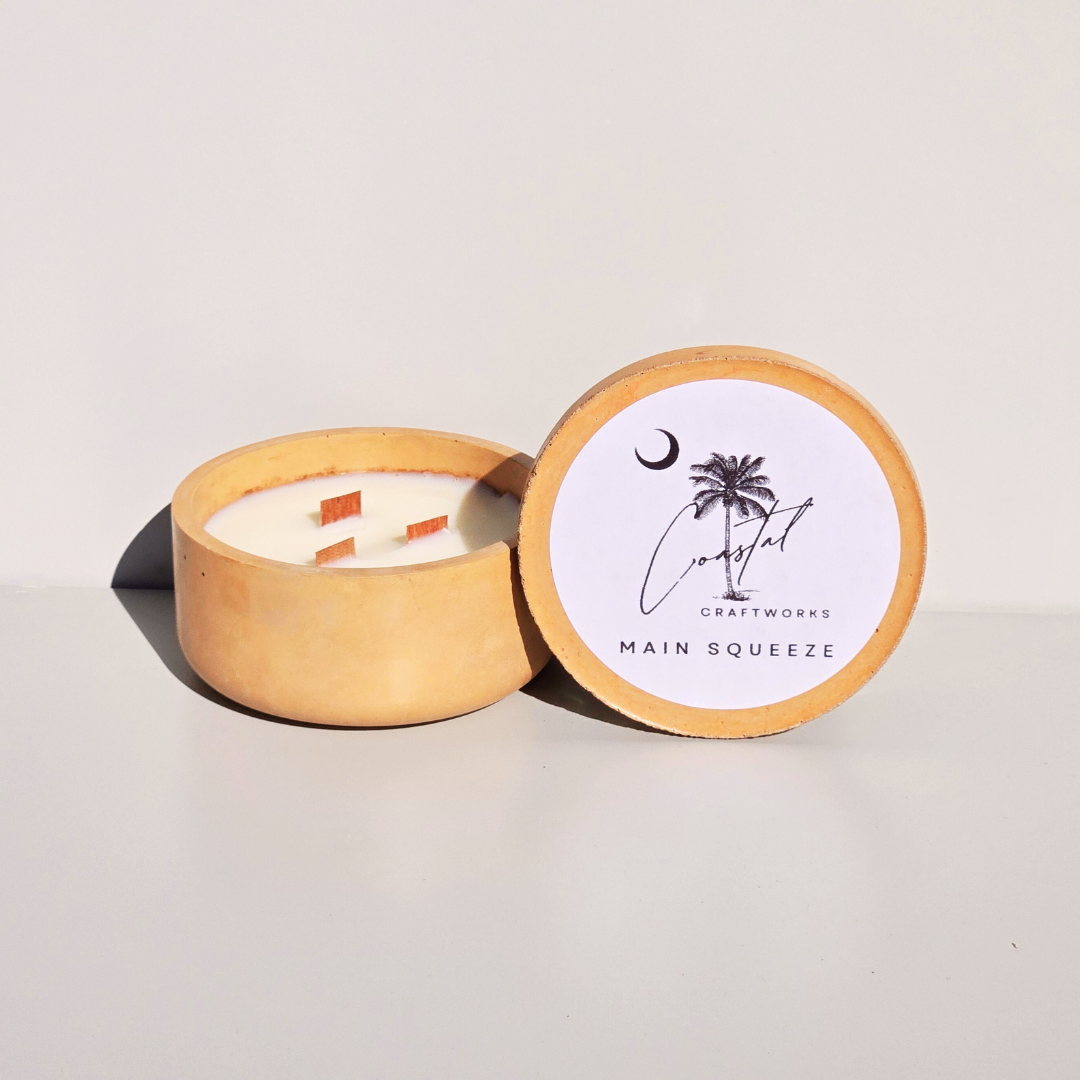 3 Wick Bowl Concrete Candle – Coastal Craftworks